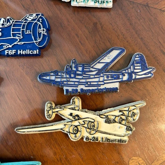 Vintage | Accents | Vintage Military Plane Souvenir Magnet B25 F4u B24 ...
